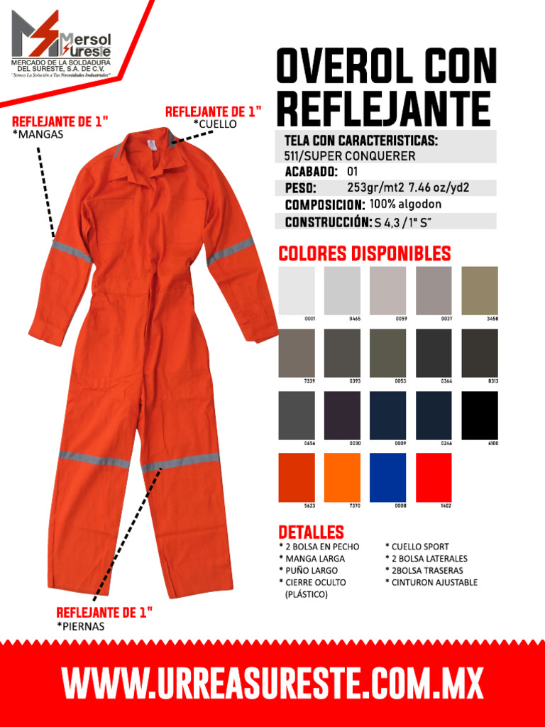 Overol Ficha Tecnica | PDF