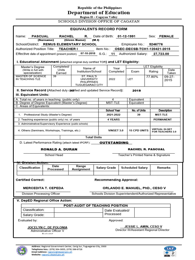 ERF-FORM | PDF | Titles | Qualifications