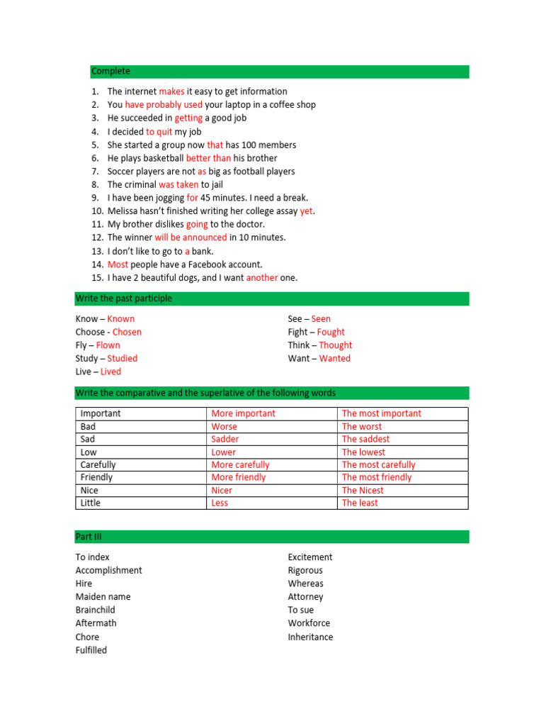 Superior Level | PDF | Syntax | Grammar