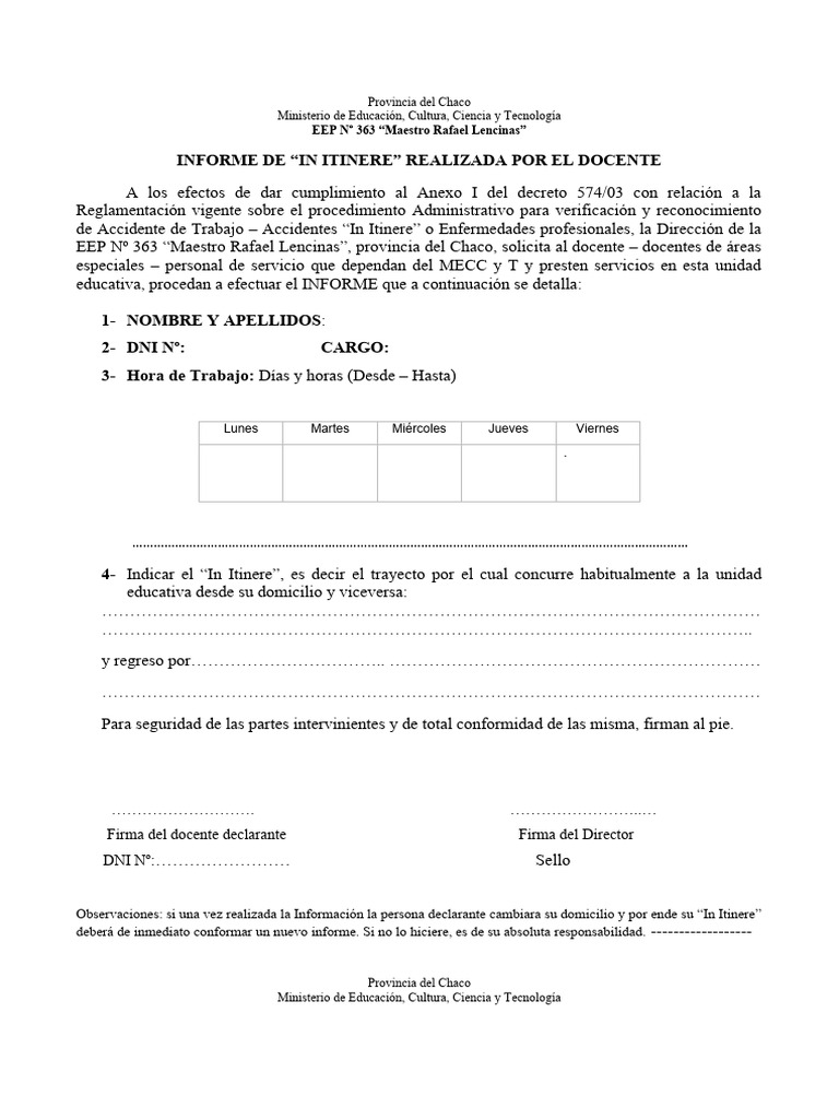 Formulario in Itinere 363 | PDF