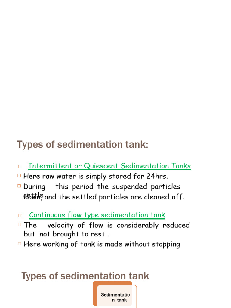 Types of Sedimentation Tanks Explained | PDF | Unit Operations | Water ...