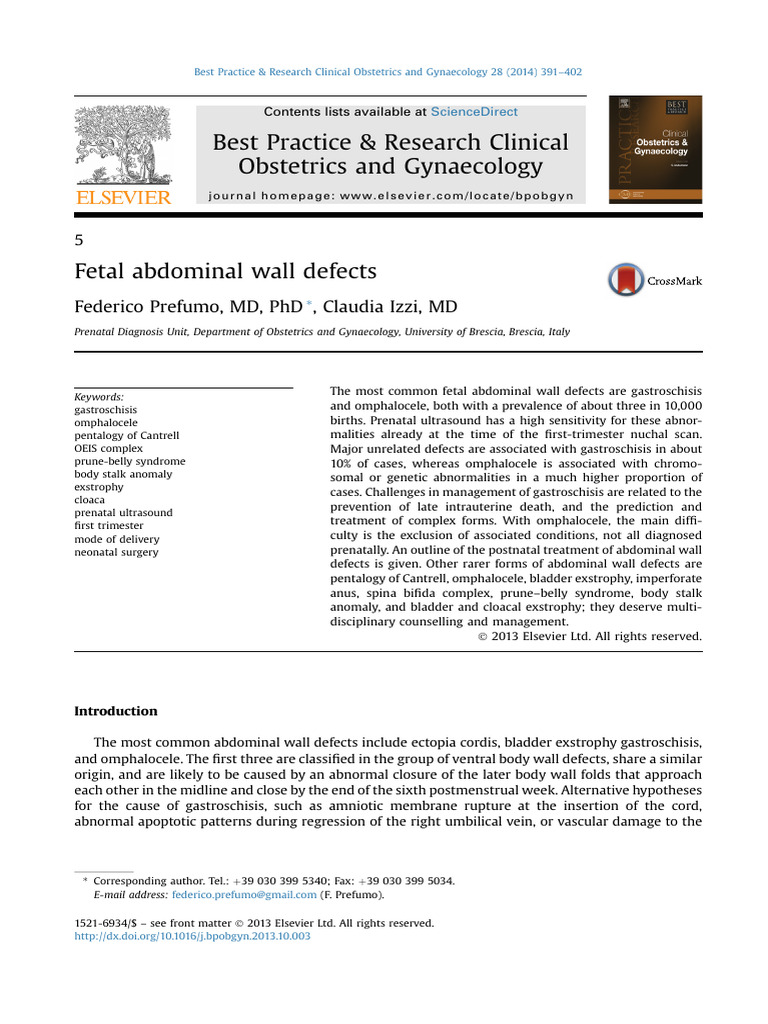 Abdomina Wall Defects 2 | PDF | Fetus | Prenatal Development