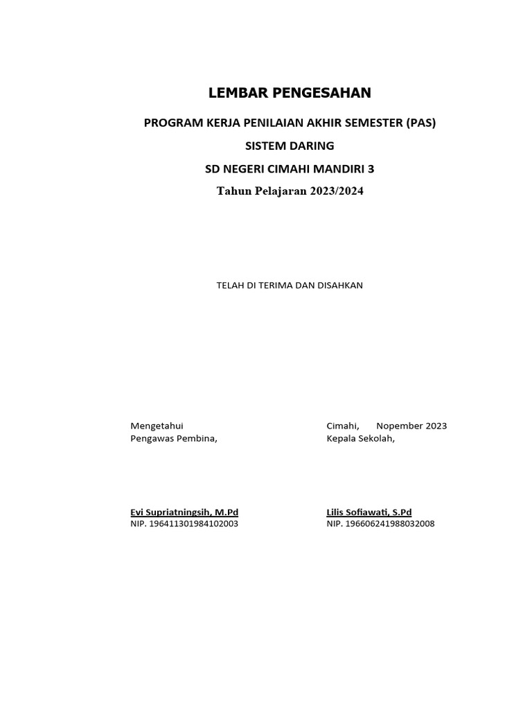 Program Kerja Pas 2022-2023 | PDF | Karier & Perkembangan | Bisnis