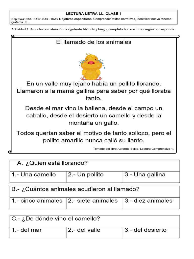 LETRA LL. CLASE 1 | PDF