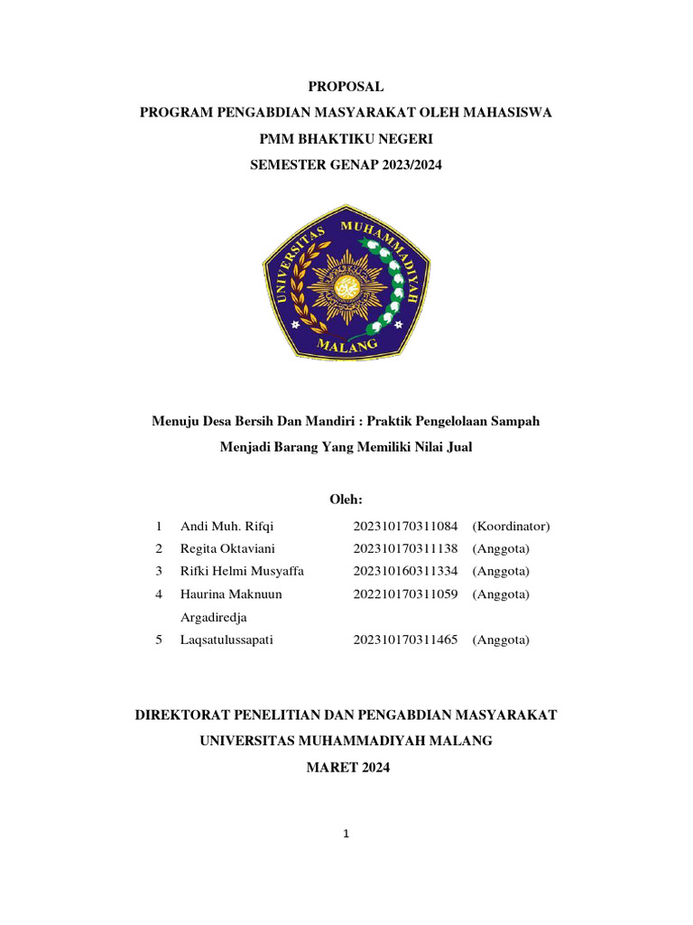 PROPOSAL Awal Acc | PDF | Bisnis | Ilmu Sosial