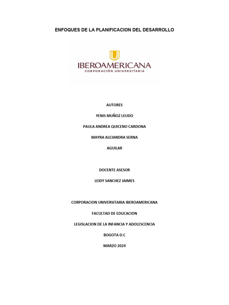 Actividad 2, Planificacion Del Desarrollo, Profe Leidy | PDF | Planificación
