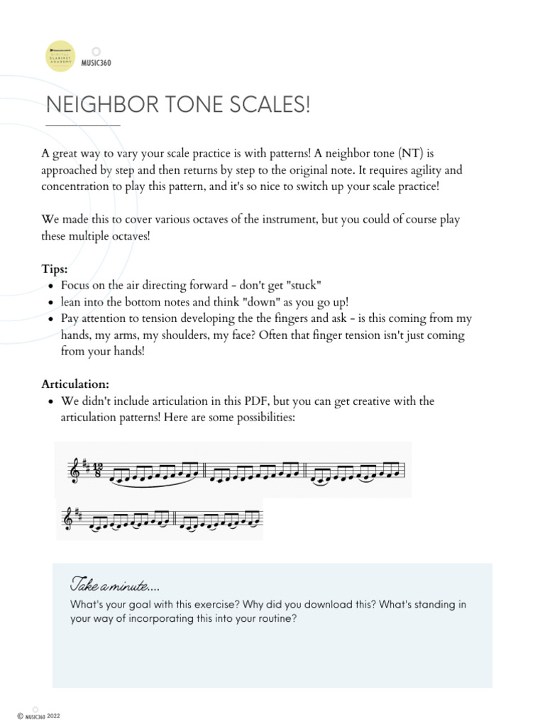 823cb7e-C37b-0553-5650-E32283c0ae Neighbor Tone Scales Digital Clarinet ...