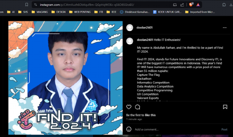 Bukti Upload Twibbon Di IG An Abdullah Farhan | PDF