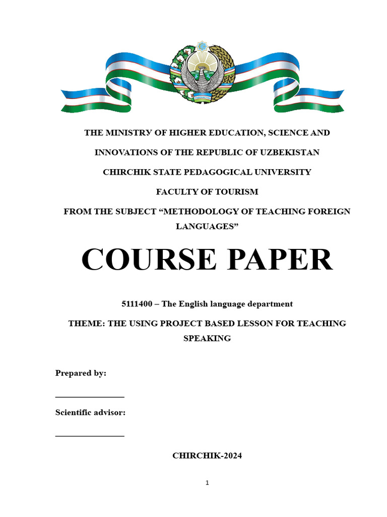 The Using Project Based Lesson For Teaching Speaking | PDF | Project Based Learning | Learning