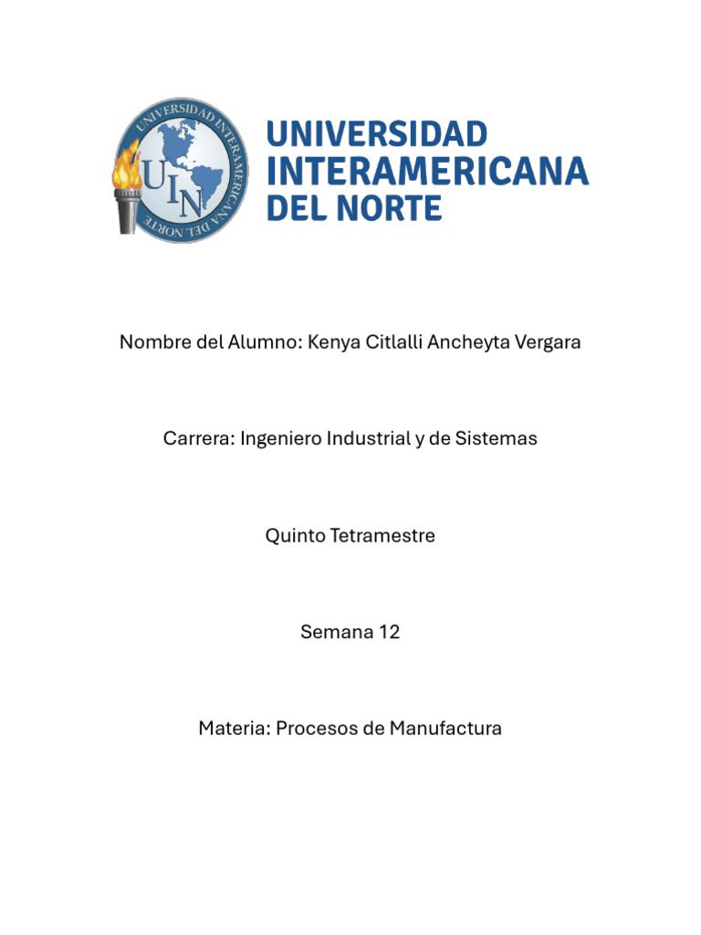 Procesos de Manufactura 12 | Descargar gratis PDF | Metalurgia | Ingeniería