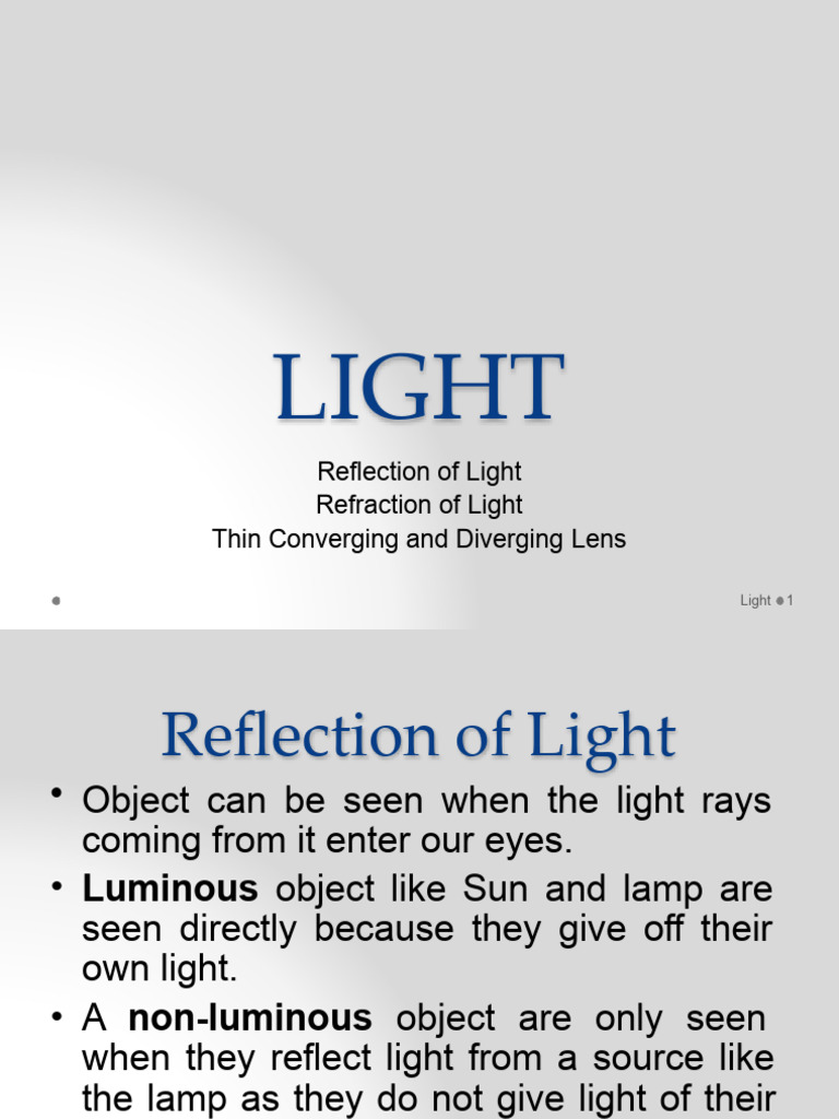 14 Light Orig | PDF | Refraction | Optical Fiber