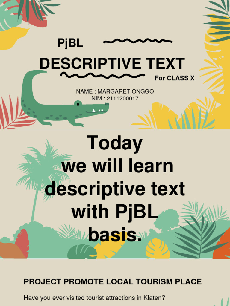 Margaret - Onggo - PJBL - Descriptive - Class X | PDF | Verb | Noun