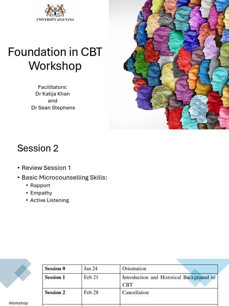 Foundation in CBT Workshop Session 2 | PDF | Empathy | Experience