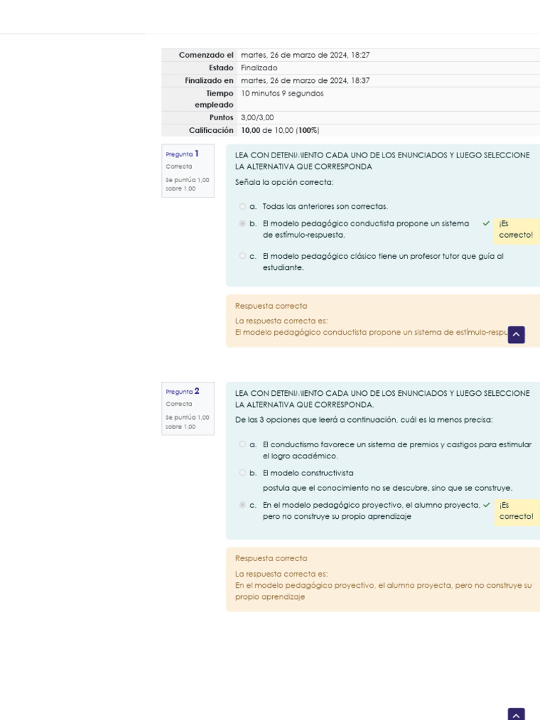 Evaluación de Introducción y Desarrollo Del Módulo 1, Unidad 2 Del ...