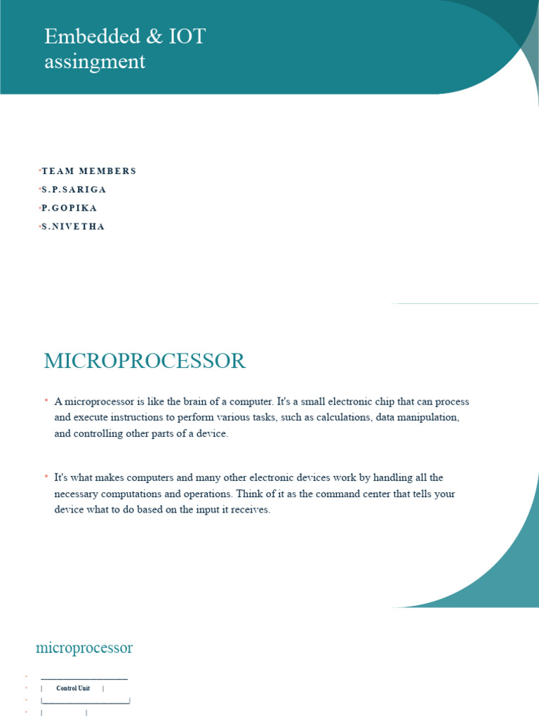 EIOT | Download Free PDF | Microprocessor | Central Processing Unit