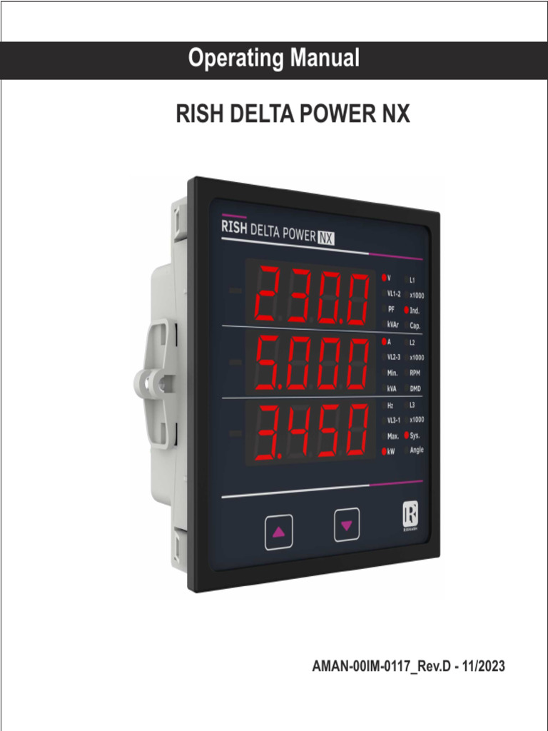 Rish Delta Power NX Manual Rev D | PDF | Transformer | Ac Power