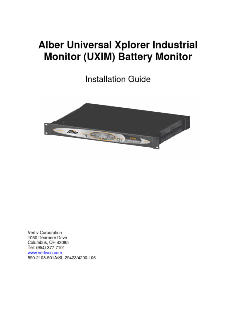 Alber Uxim Installation Guide | PDF | Battery Charger | Electrical ...