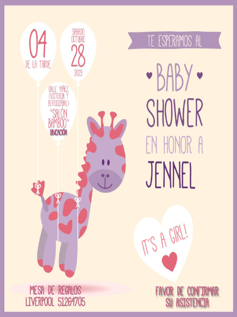 Invitacion Jennel Israel | PDF