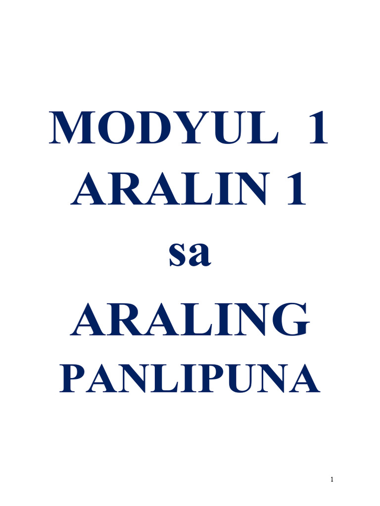 Arpan Modyul 1 Ar. 1 | PDF