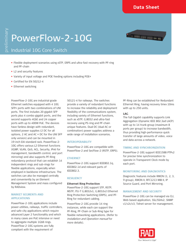 Powerflow 2 10G | PDF | Data Transmission | Manufactured Goods