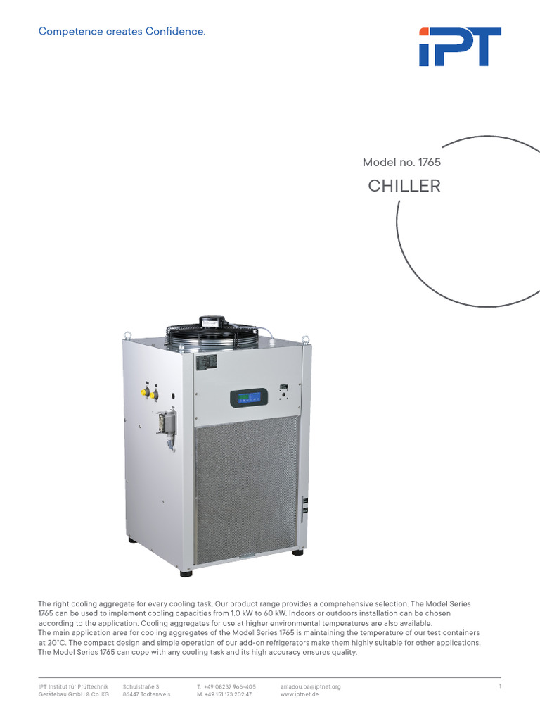 1765 Chiller EN | Download Free PDF | Manufactured Goods | Building Automation