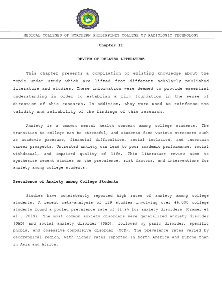Chapter 2 Research Sample-Revision 2 | PDF | Anxiety Disorder ...