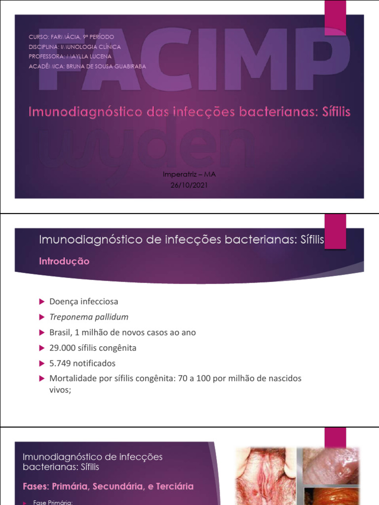Slides Sífilis - Imuno | PDF
