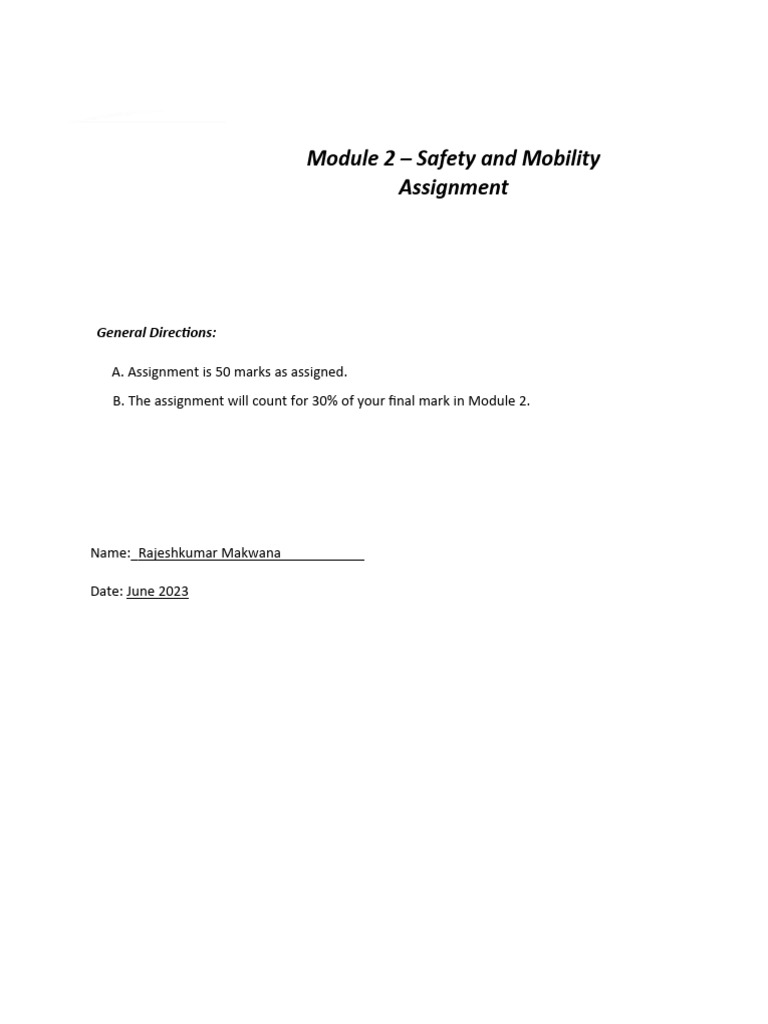 IV-3 Assigmt - Module 2 Safety Raj | PDF | Stove | Bathroom IV-3 Assigmt - Module 2 Safety Raj | PDF | Stove | Bathroom
