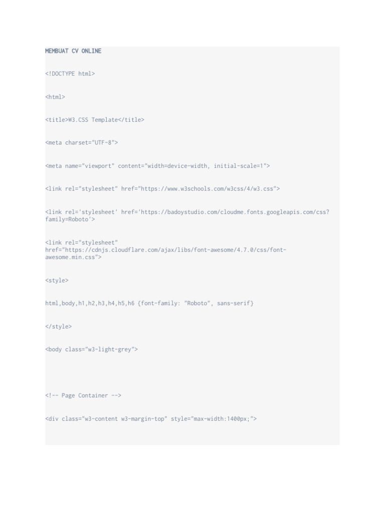 Membuat CV Online Praktek | Download Free PDF | Software Engineering | Web Development