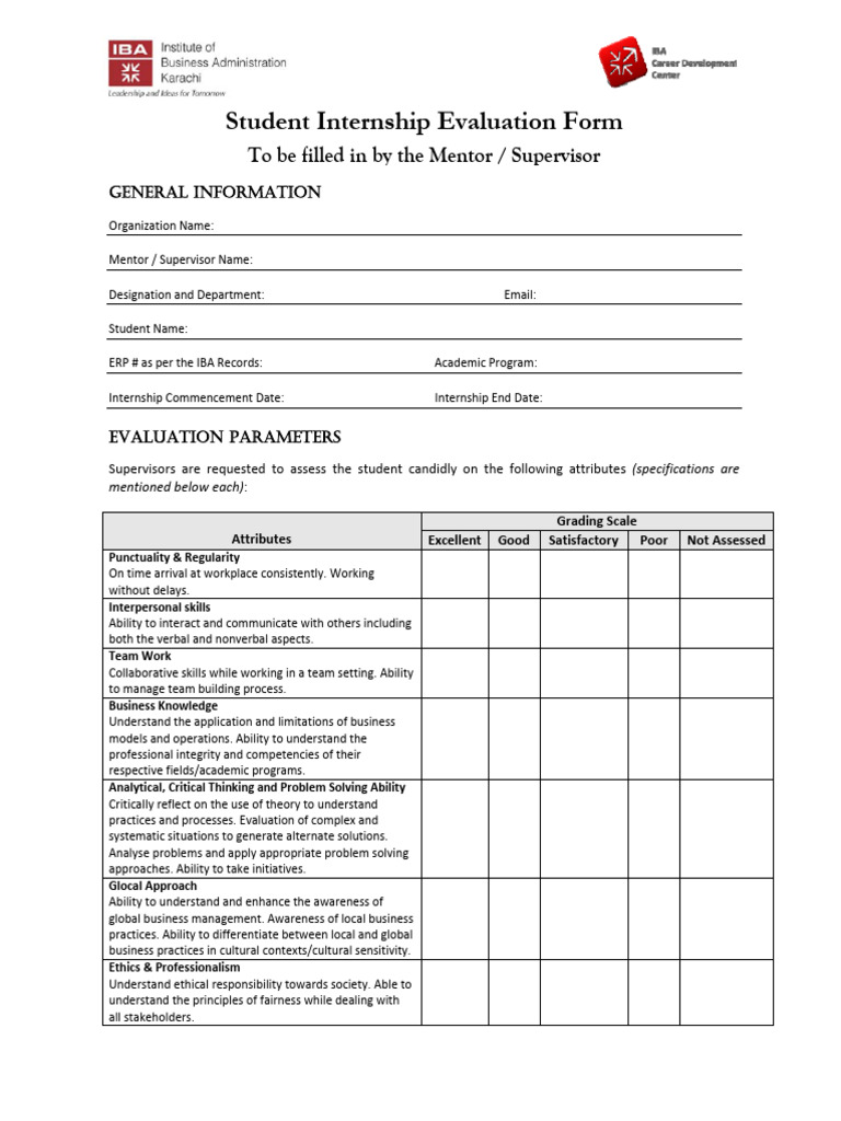 Internship Evaluation Form Rev06012020 | PDF | Evaluation | Critical ...