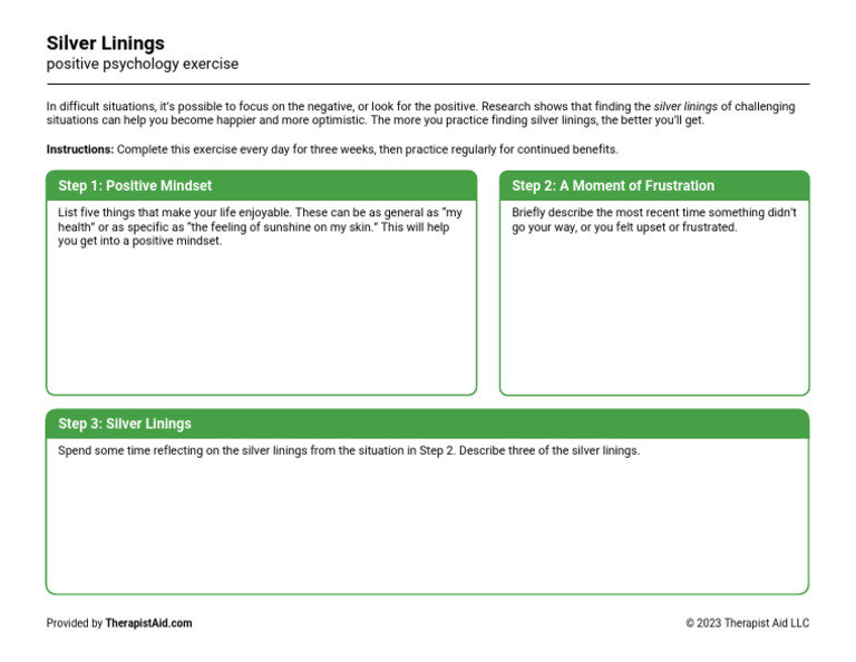 Silver Linings Positive Psychology | PDF