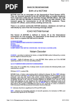 ICAO NOTAM Format Example | PDF | Air Traffic Control | Runway