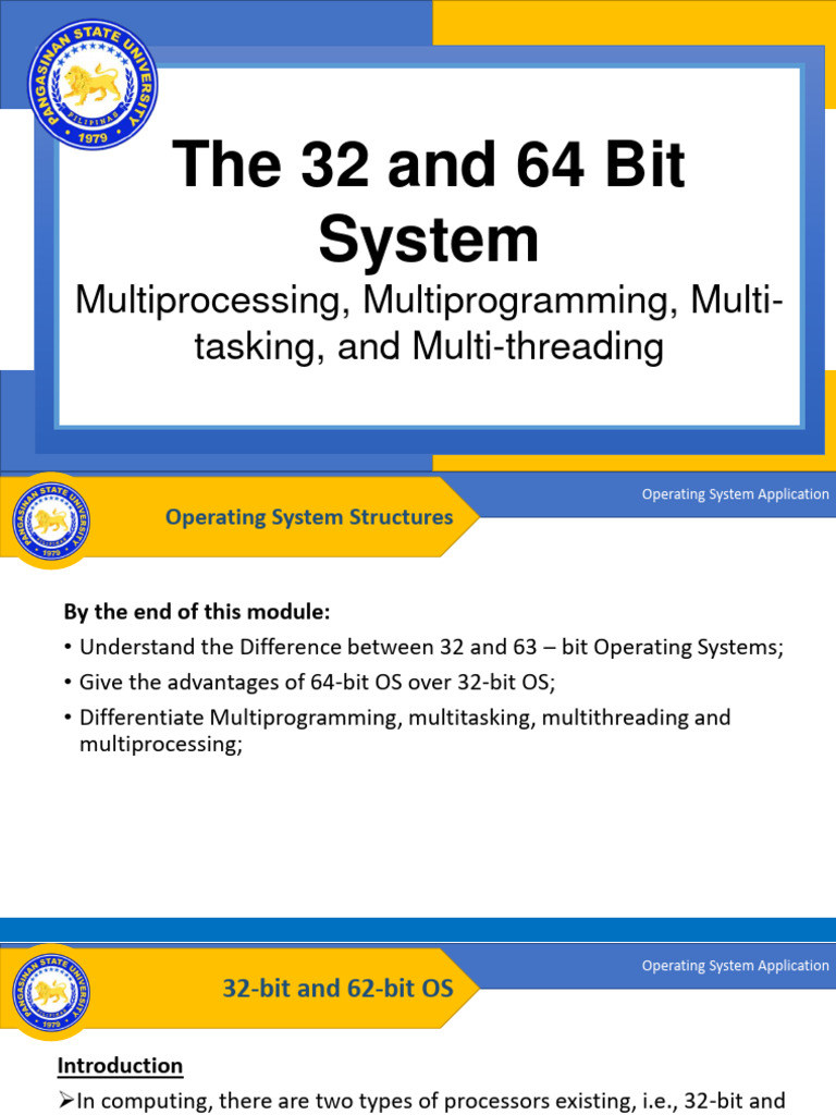 32-bit vs 64-bit Operating Systems Explained | PDF