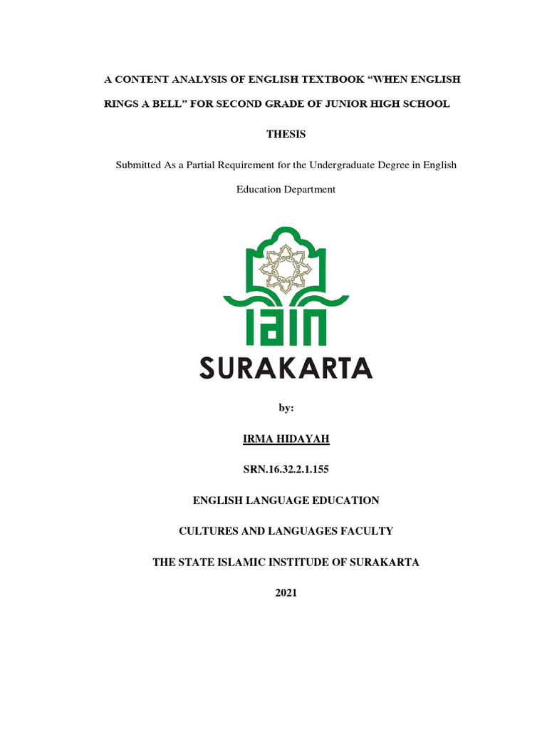 Content Analysis of English Textbook | PDF | Curriculum | Evaluation