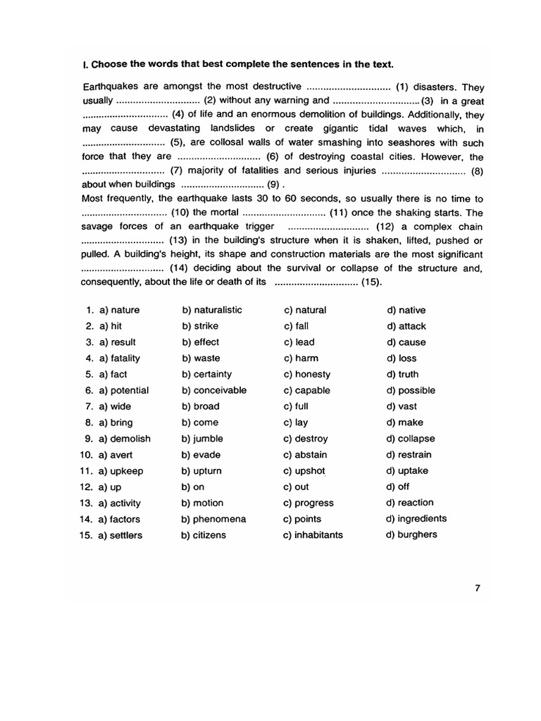ENGLISH MIX TEST Academic Year 2023-2024 | PDF