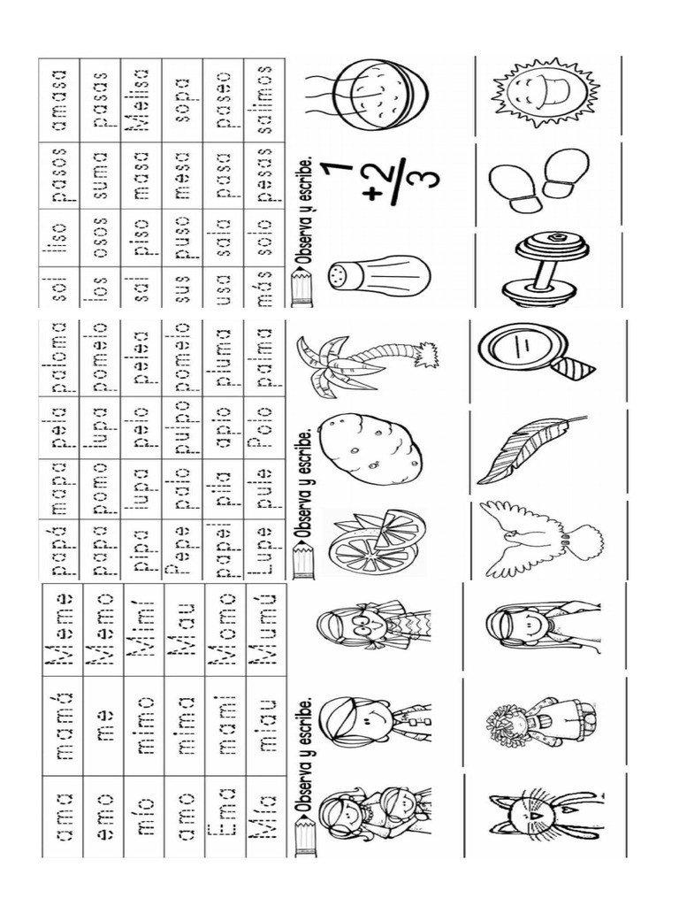 Lectura Repaso M, P, S | PDF
