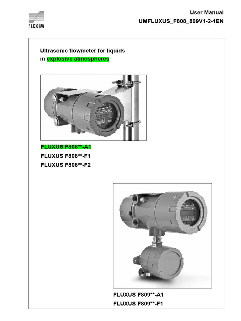 Manual Umfluxus F808 809v1-2-1en | PDF | Turbulence | Fluid Dynamics