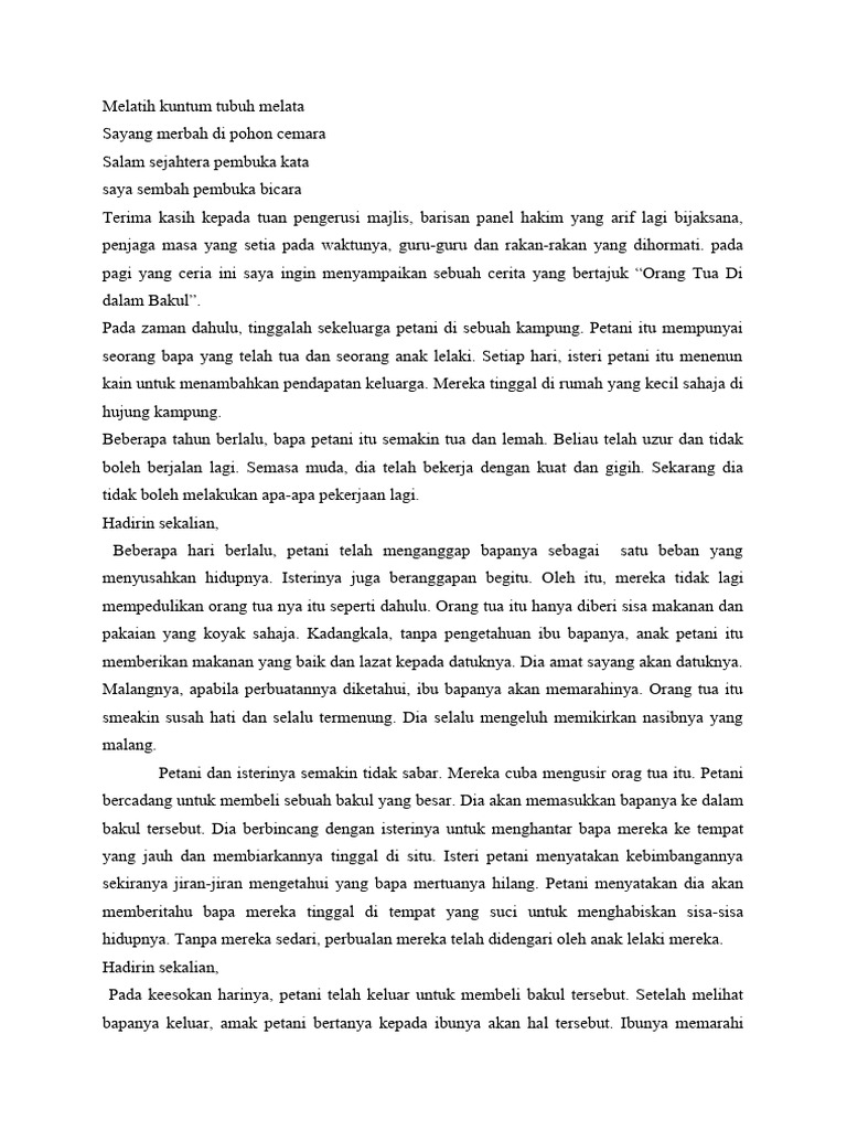 Skrip Bercerita THP 2 | PDF