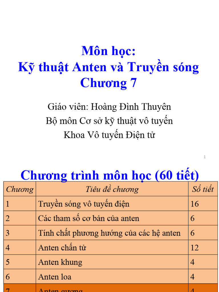 Chương 7 Anten Gương | PDF
