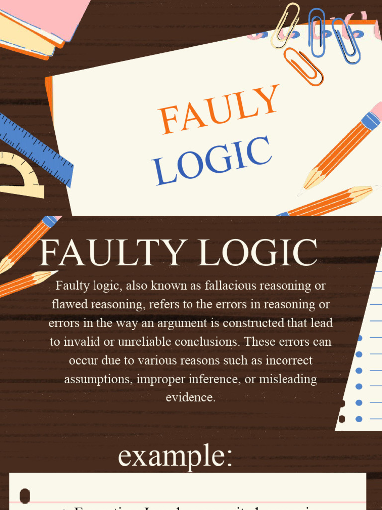 W3D1 PPT Faulty Logic PDF Fallacy Reasoning