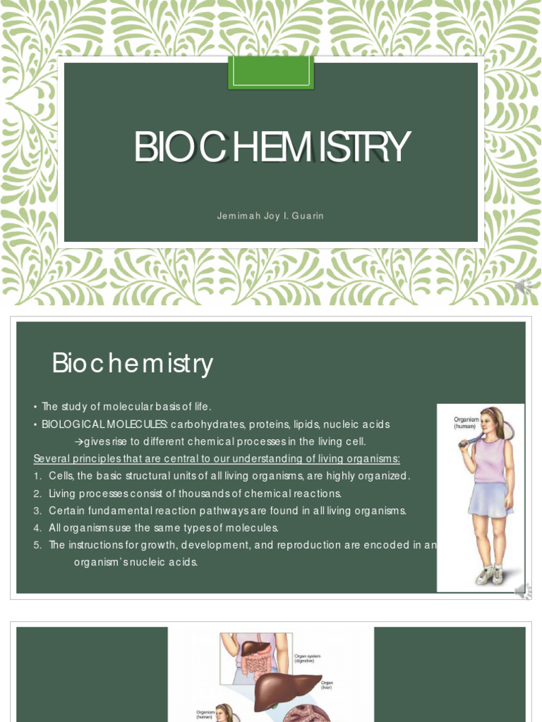 Biochemistry-It's Significance To Nursing | PDF