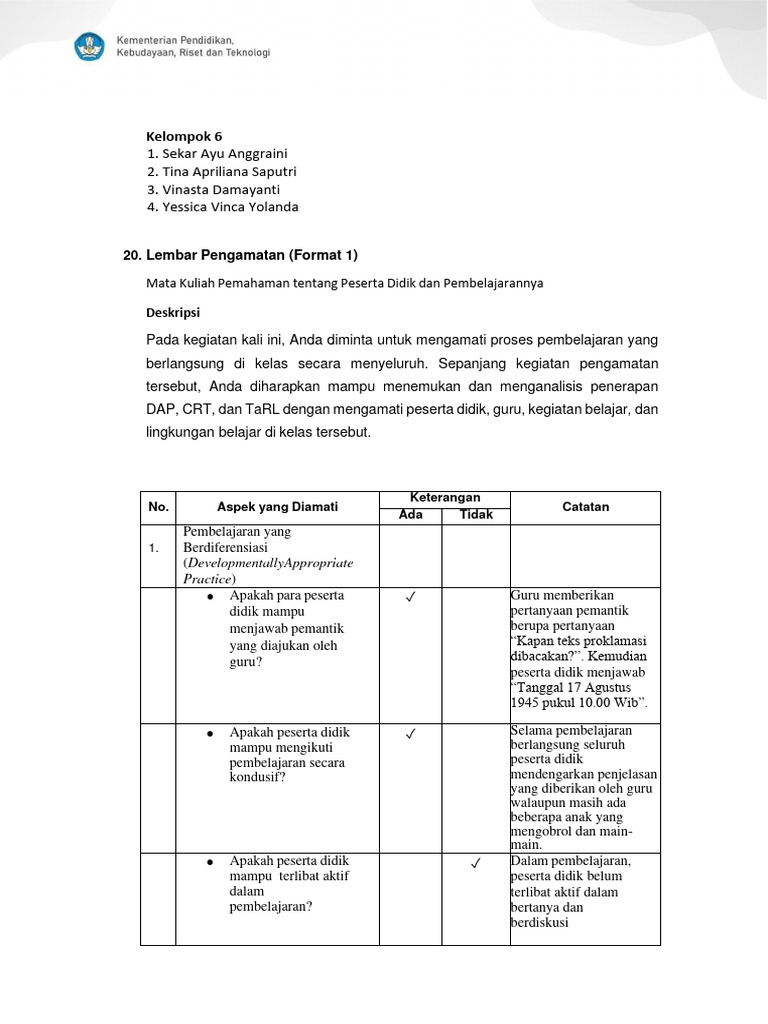 Topik 1 Elaborasi Pemahaman (Pemahaman Tentang Peserta Didik Dan Pembelajarannya) | PDF | Karier ...