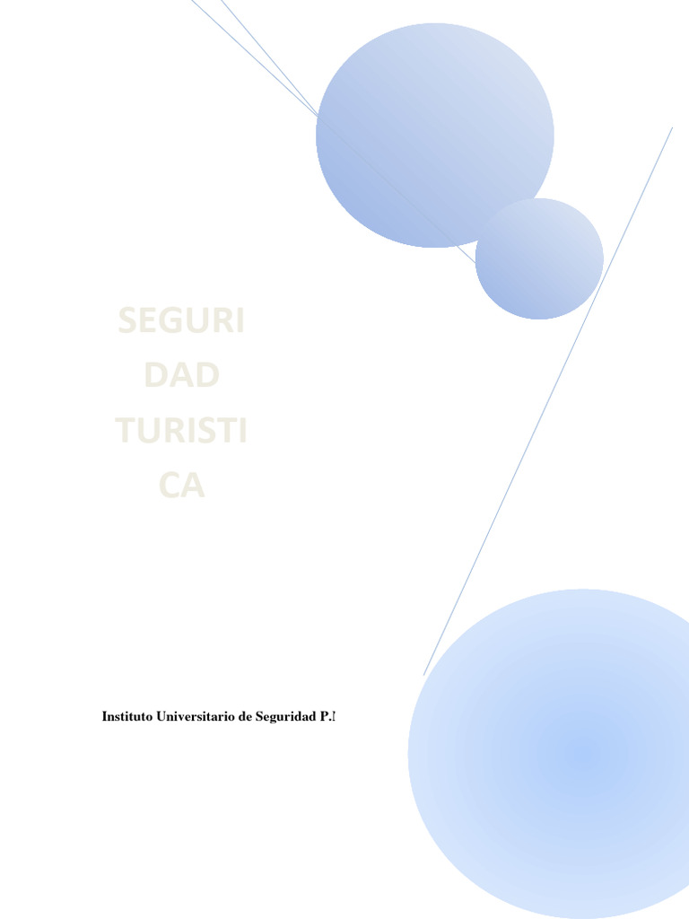 Cartilla Seguridad Turistica. | PDF | Turismo | Valores
