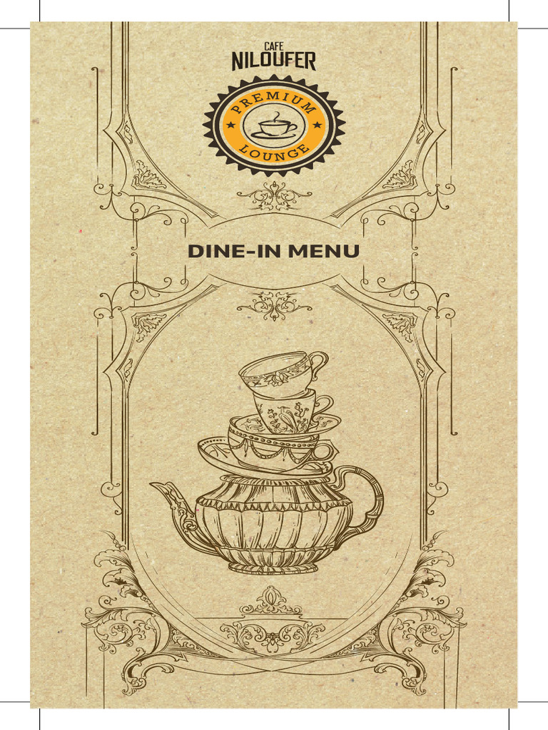 Niloufer Café Premium Lounge Menu | PDF | Pasta | Tomato Sauce