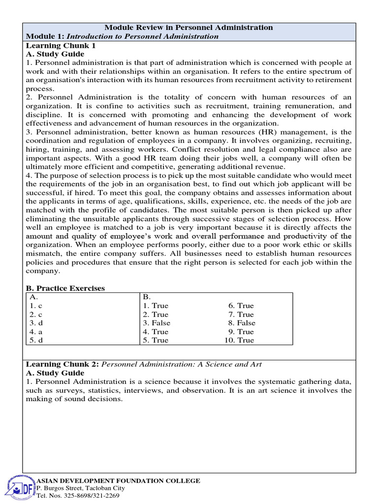 Personnel Administration Module Review | PDF | Human Resource ...