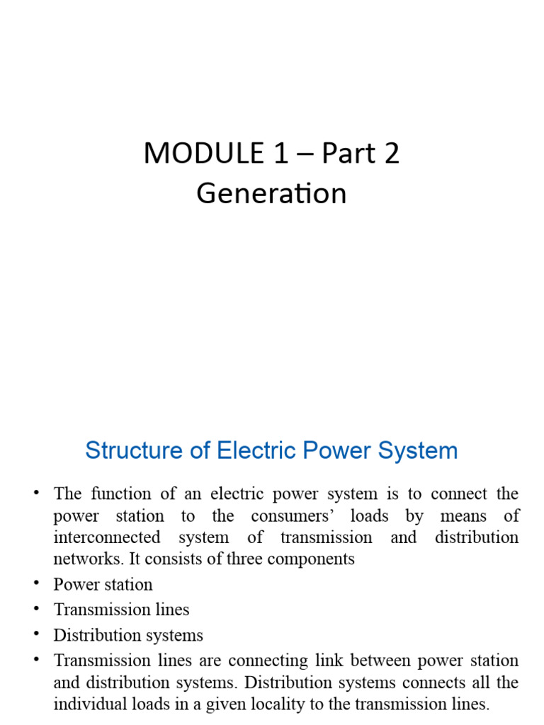 Electric Power System Structure Overview | PDF | Energy Storage ...