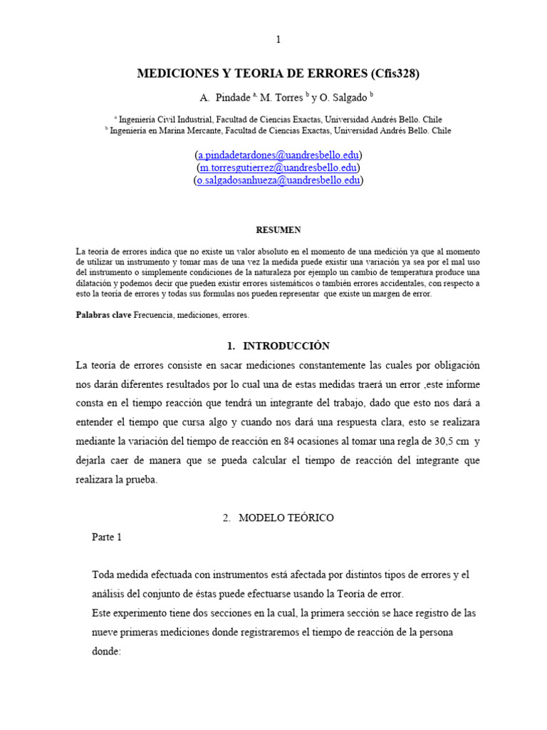 Informe 2 | PDF | Medición | Hora