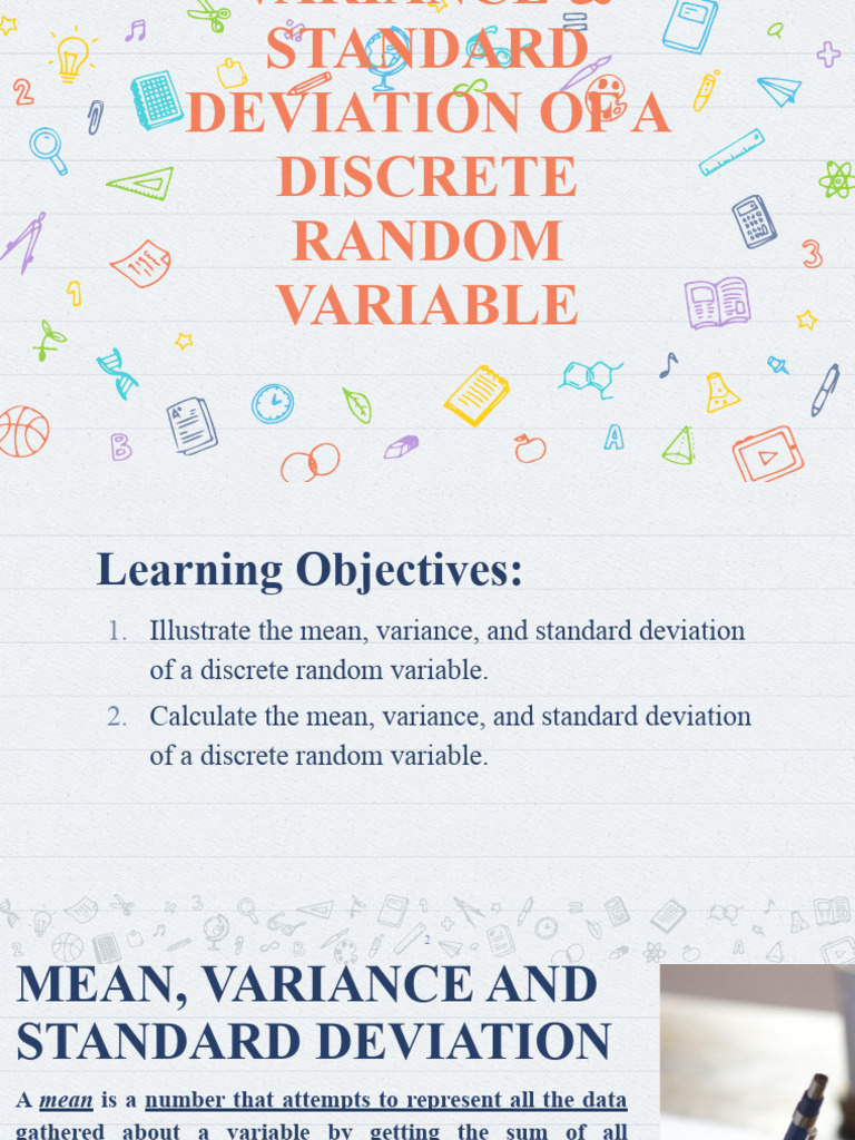 Lesson 2 Mean Variance and Standard Deviation | PDF | Expected Value | Variance