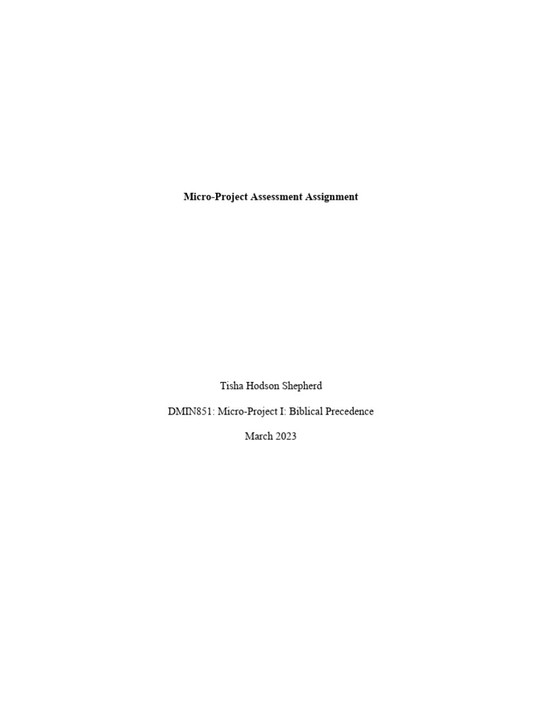 DMIN 851 Micro Project Assessment Assignment Instructions DMIN 851 Final | PDF | Disciple ...
