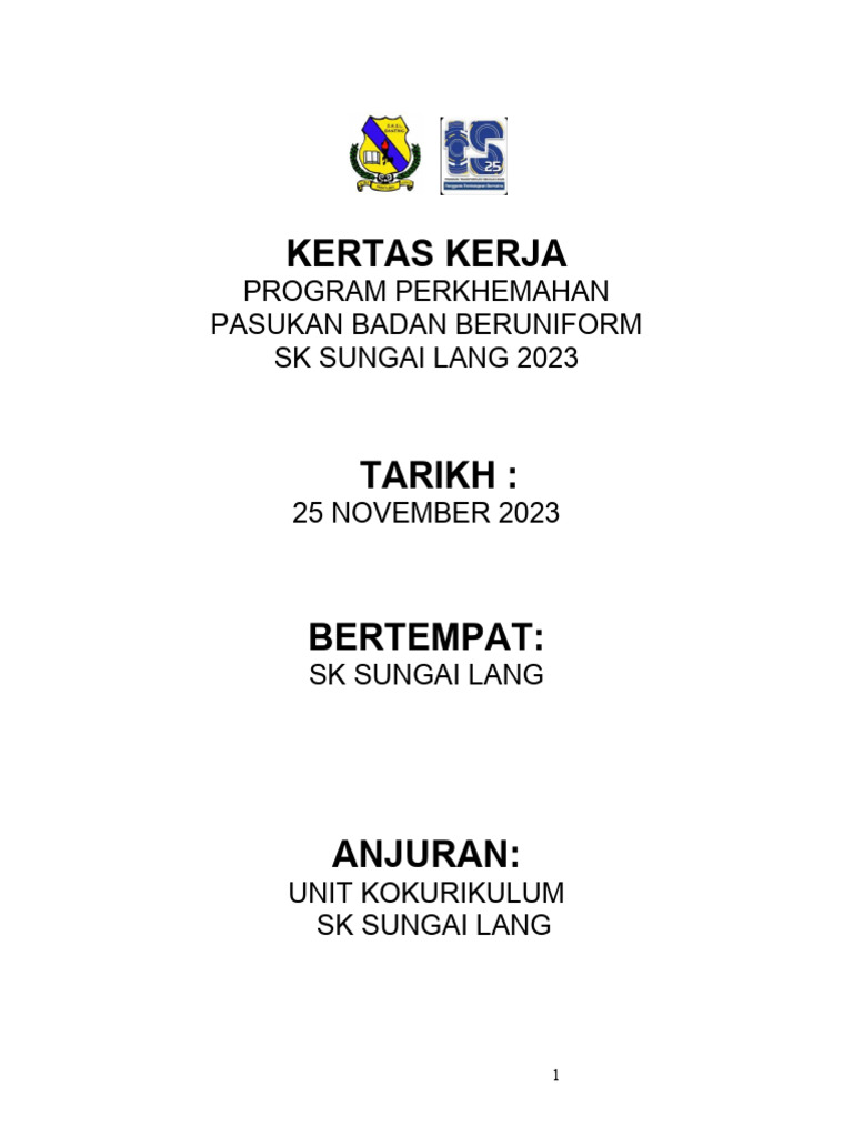 Kertas - Kerja - Perkhemahan - PBB 2023 | PDF